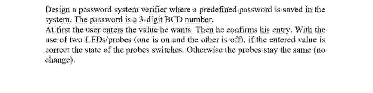 Solved Design A Password System Verifier Where A Predefined 