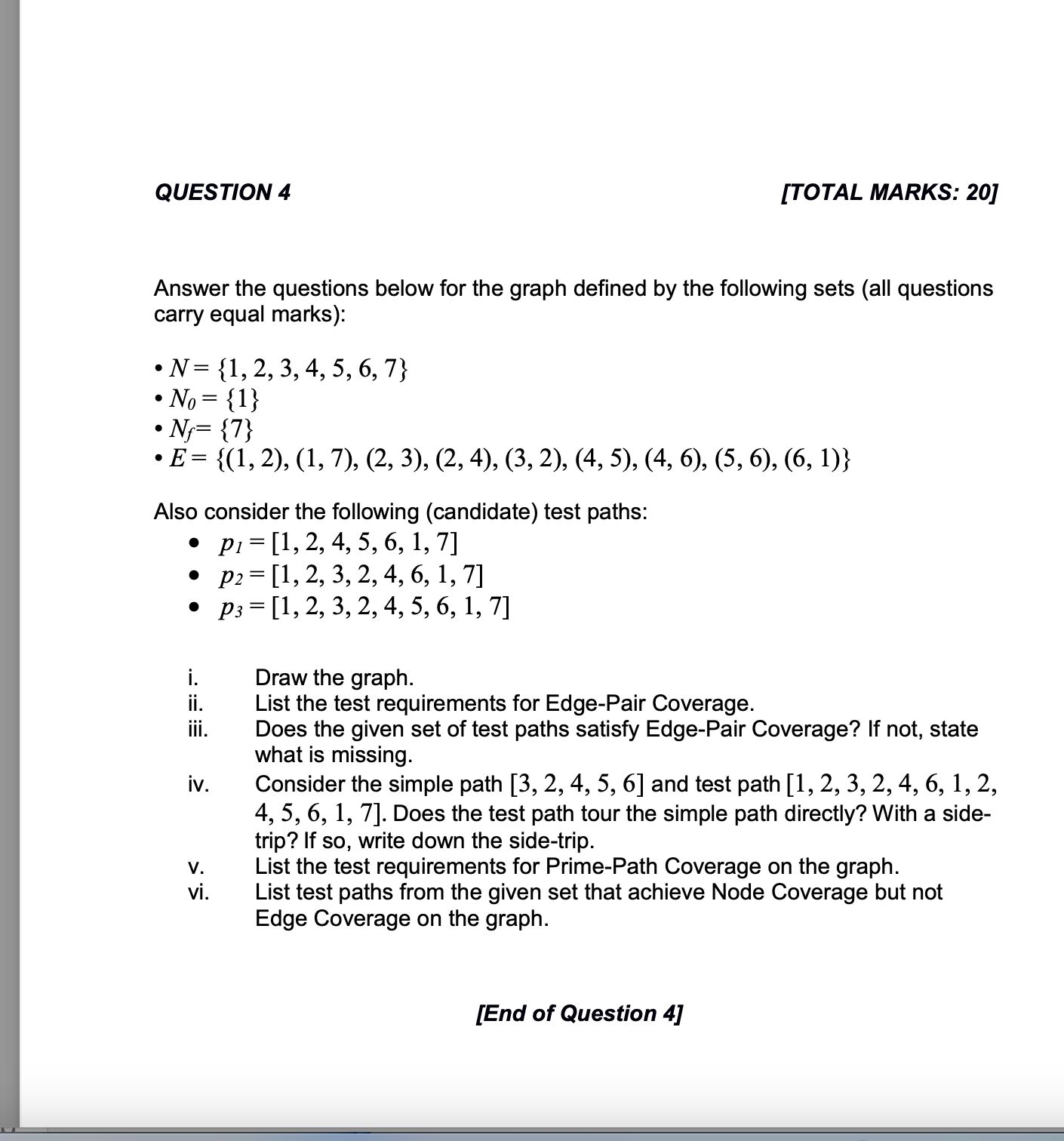 Solved QUESTION 4Answer the questions below for the graph | Chegg.com