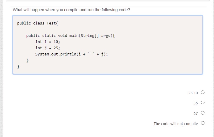 Solved What will happen when you compile and run the | Chegg.com