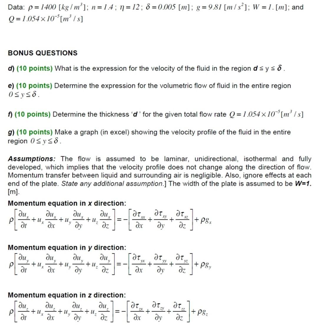 Solved Consider isothermal, steady, unidirectional laminar | Chegg.com