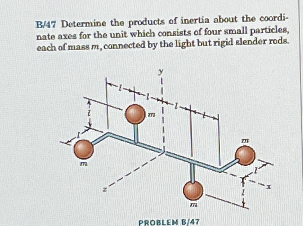 Solved B/47 ﻿Determine the products of inertia about the | Chegg.com