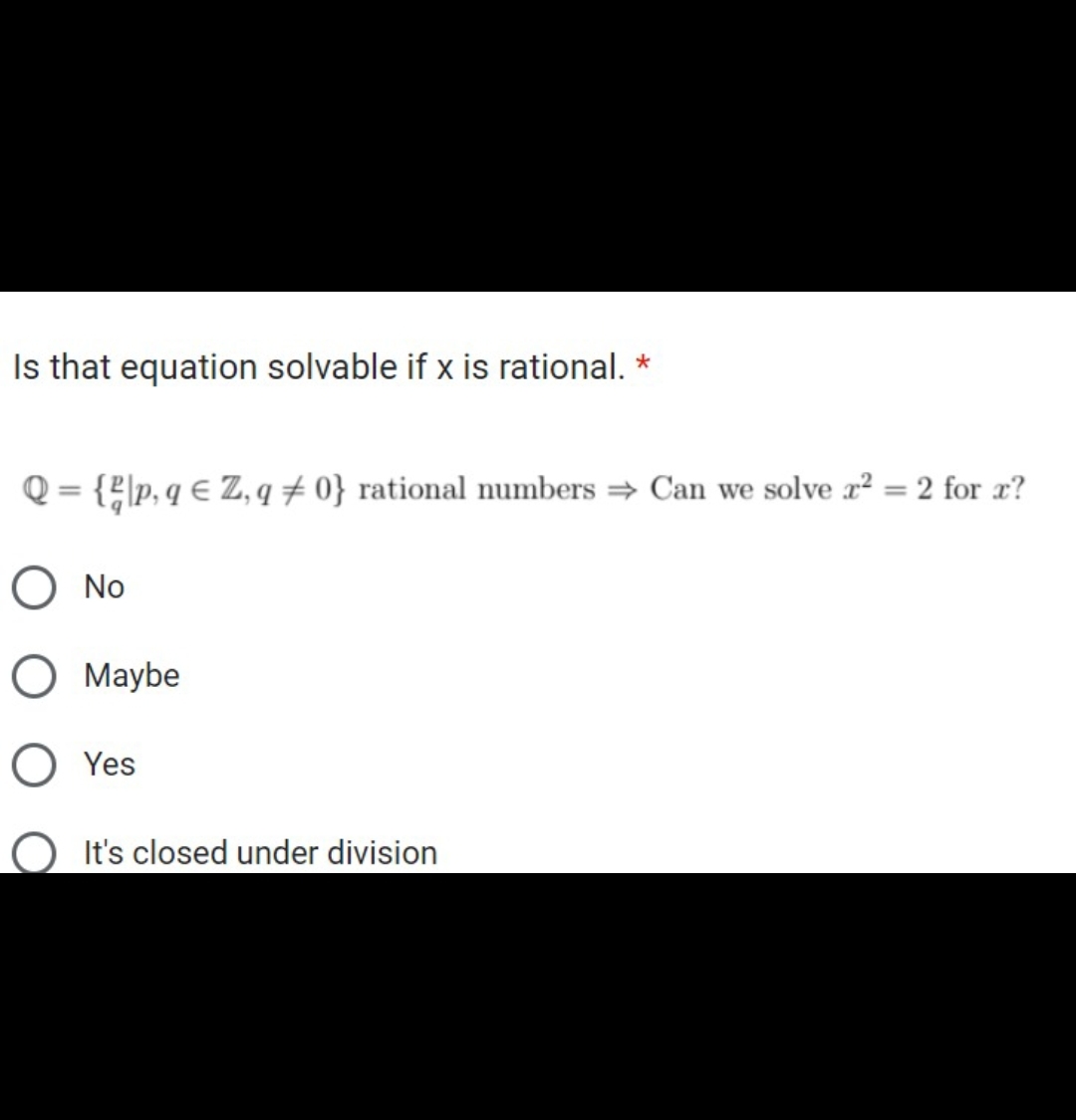 Solved Is that equation solvable if x is rational. | Chegg.com