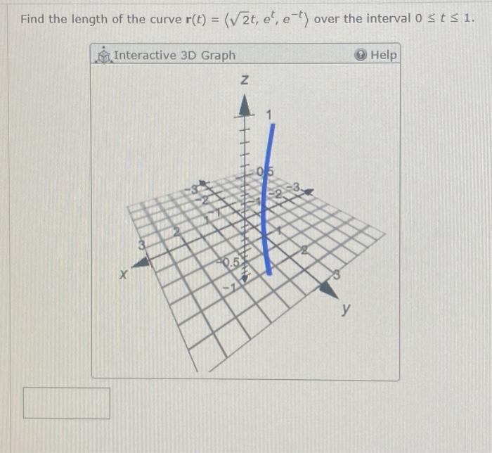 Solved Find the length of the curve r(t)= 2t,et,e−t over | Chegg.com