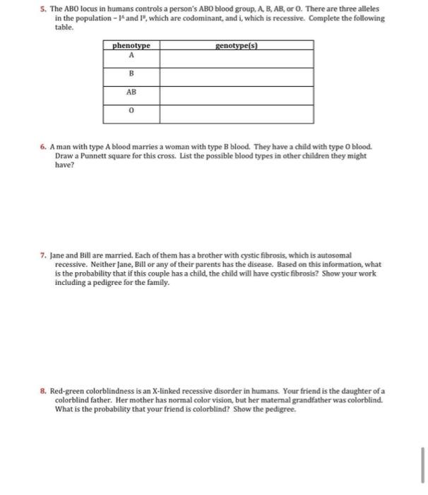 Solved 5. The ABO locus in humans controls a person's ABO | Chegg.com Solved 5. The ABO locus in humans controls a person's ABO | Chegg.com