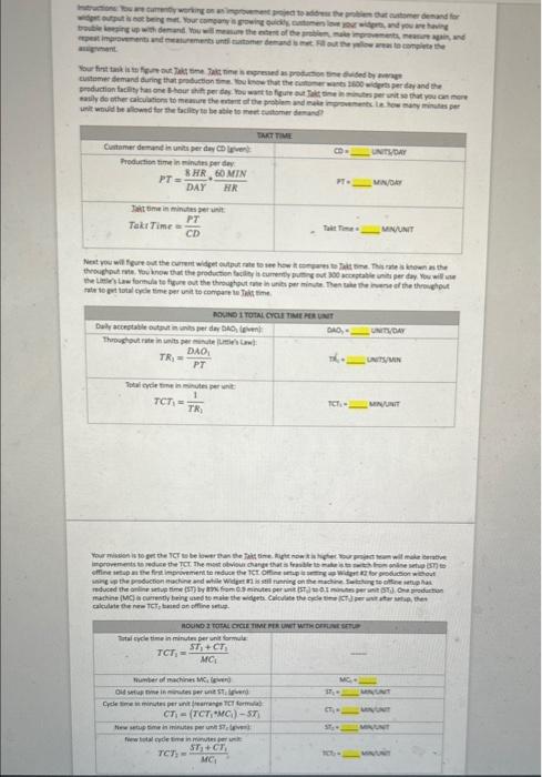 Solved rate to get total oyche time per one to conpare te | Chegg.com