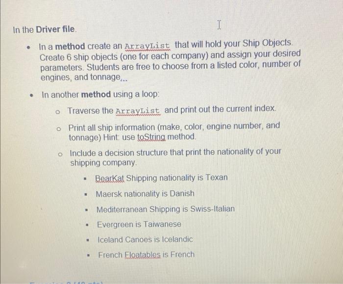 Solved 3 Ship - make : Ship Type color: Ship Color | Chegg.com