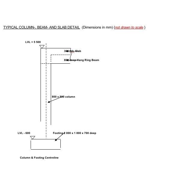 TYPICAL COLUMN-, BEAM-AND SLAB DETAIL (Dimensions in | Chegg.com
