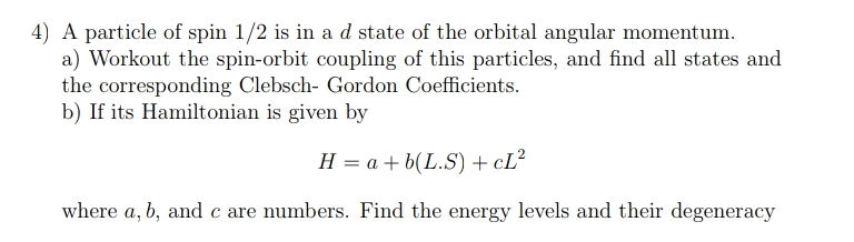 Solved A particle of spin 12 ﻿is in a d ﻿state of the | Chegg.com