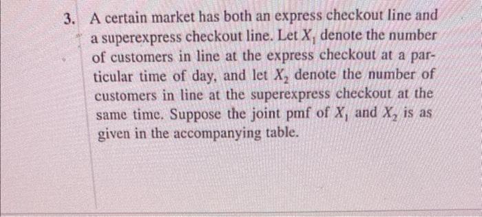 Solved A certain market has both an express checkout line | Chegg.com