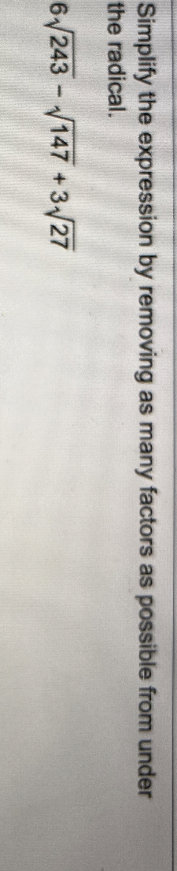 Solved How to solve Simplify the expression by removing as | Chegg.com