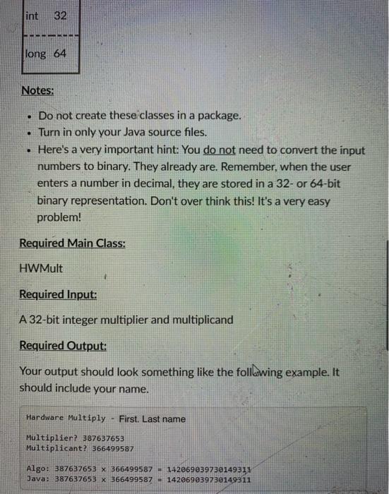 Solved Hardware Multiply - Problem Description: (25 points) | Chegg.com