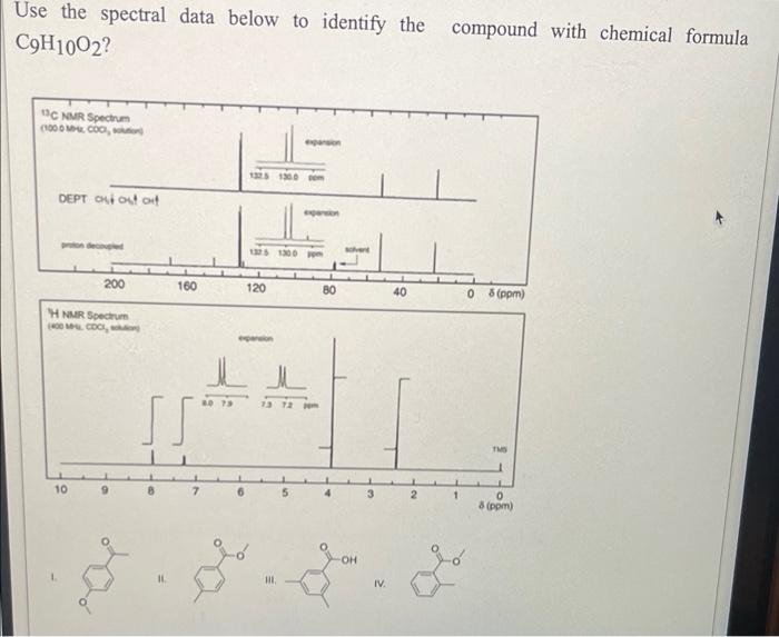 Solved Use the spectral data below to identify the C9H1002? | Chegg.com