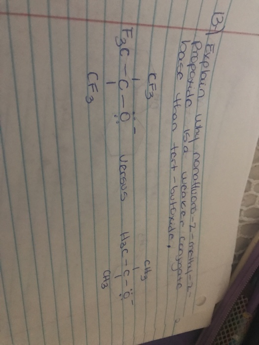 Solved Explain xplain why nonatuono-2-methy-2- Propoxide is | Chegg.com