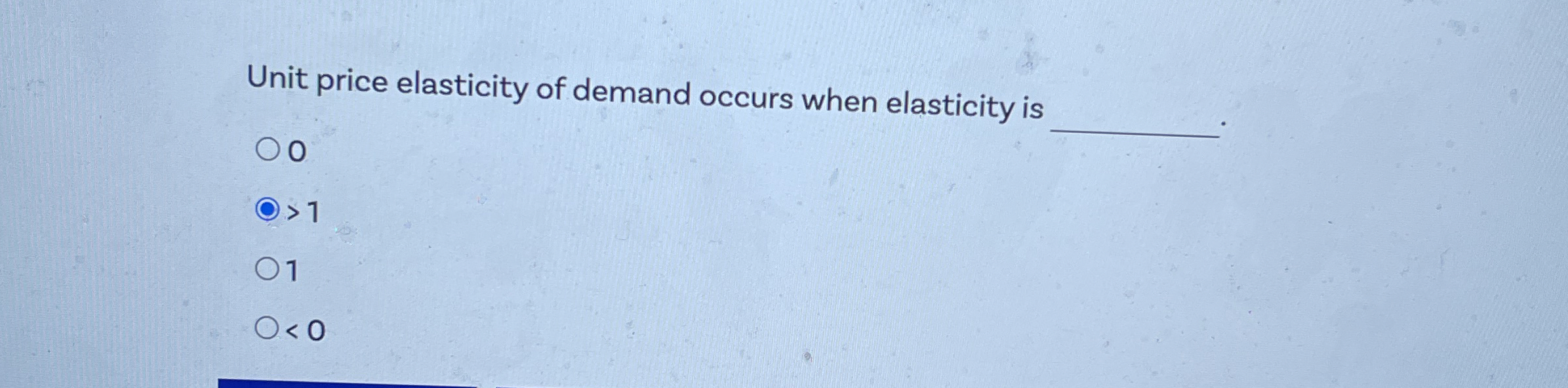 Solved Unit price elasticity of demand occurs when | Chegg.com