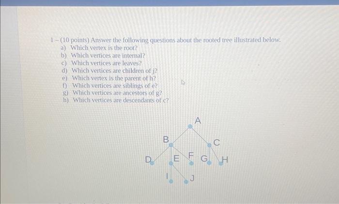 Solved 1 - (10 points) Answer the following questions about | Chegg.com