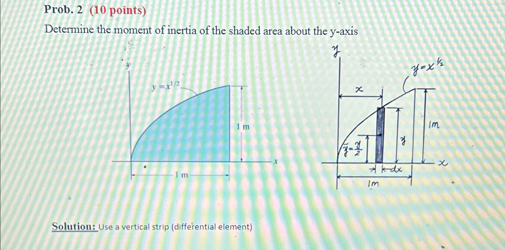 Solved Prob. 2 (10 points)Determine the moment of inertia | Chegg.com Solved Prob. 2 (10 points)Determine the moment of inertia | Chegg.com