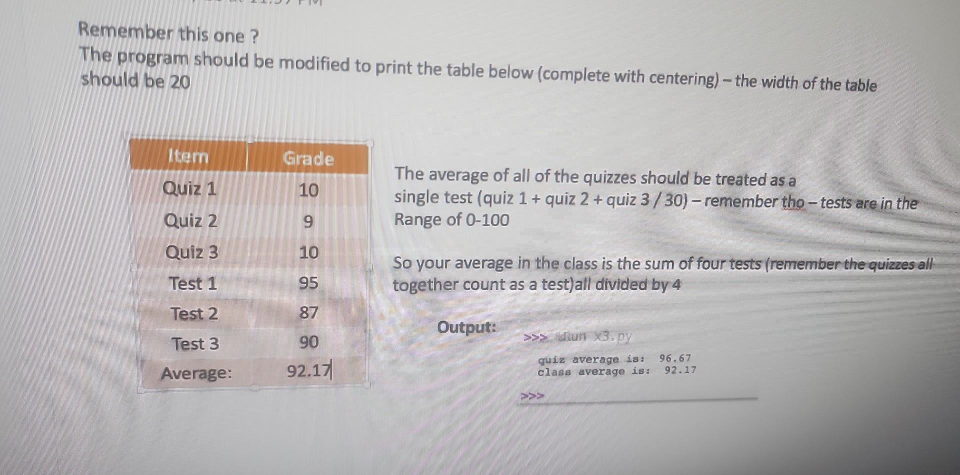 Solved Remember this one ? The program should be modified to | Chegg.com