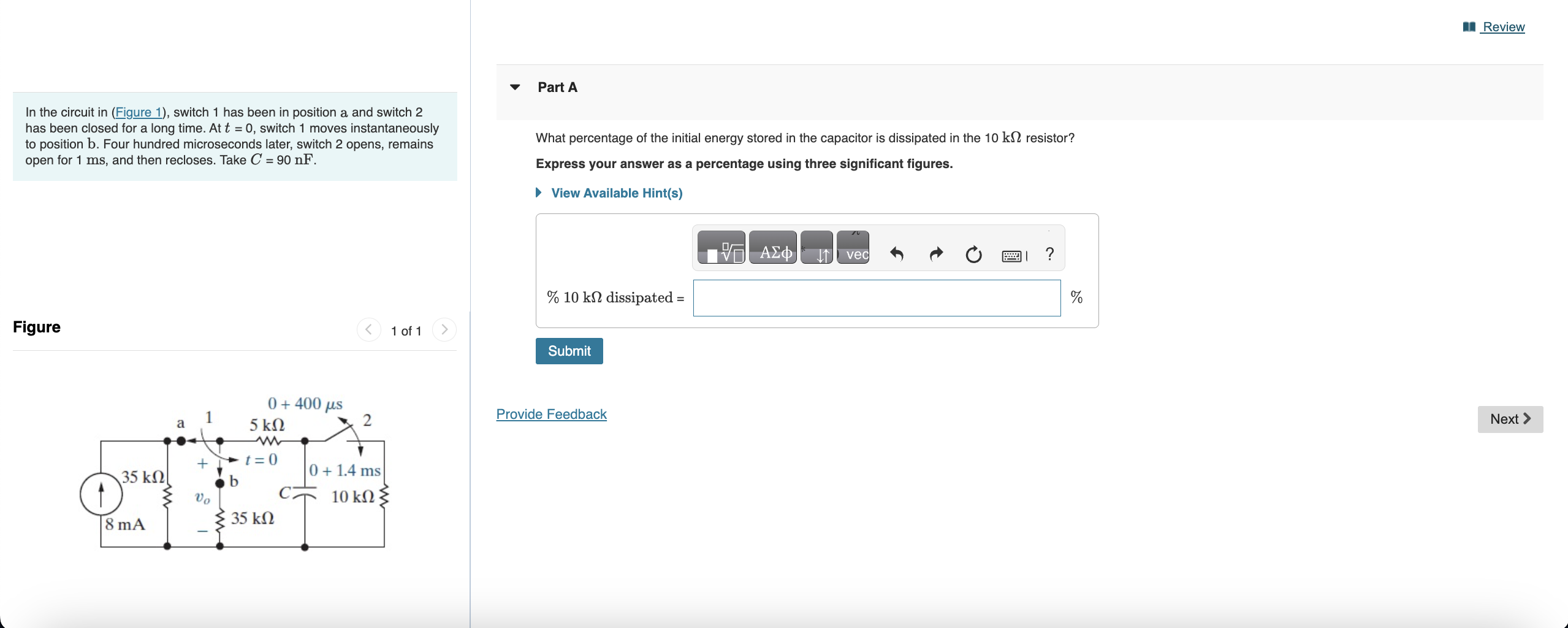 Solved In the circuit in (Figure 1), ﻿switch 1 ﻿has been in | Chegg.com