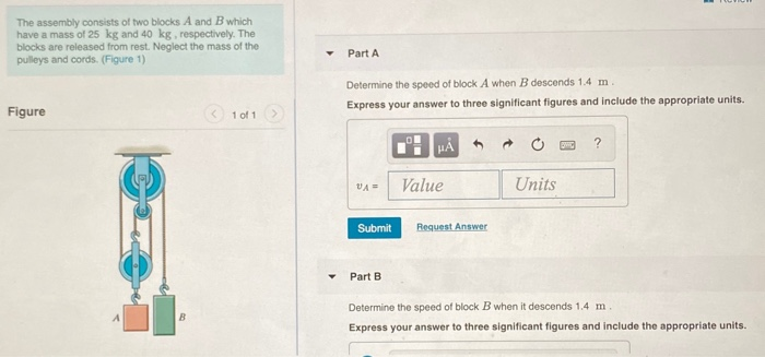 Solved The assembly consists of two blocks A and B which | Chegg.com