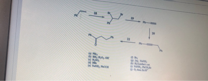Solved 19 PN 20 21 Bey () Phy (1) B: H,O, OH H.SO (4) HB ( | Chegg.com