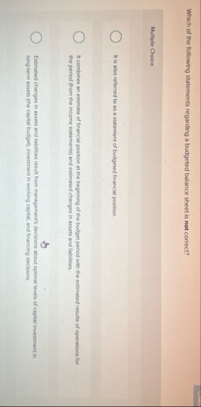 Solved Which of the following statements regarding a | Chegg.com