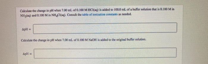 Solved If a buffer solution is 0.190 M in a weak base (Kb = | Chegg.com