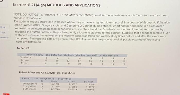 Solved Exercise 11.21 (Algo) METHODS AND APPLICATIONS Book | Chegg.com