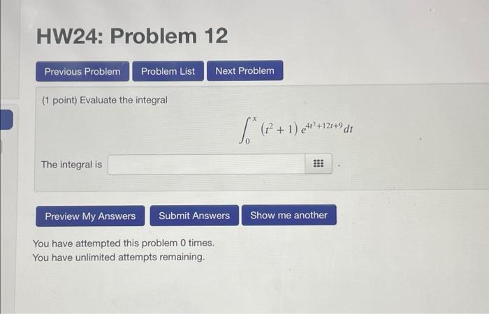 Solved HW24: Problem 12 Previous Problem Problem List Next | Chegg.com