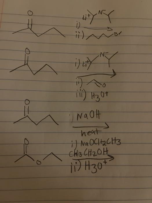 Solved lity NY N- 111) H307 i NaOH heat i NaOH2 CH3 -CH3 | Chegg.com