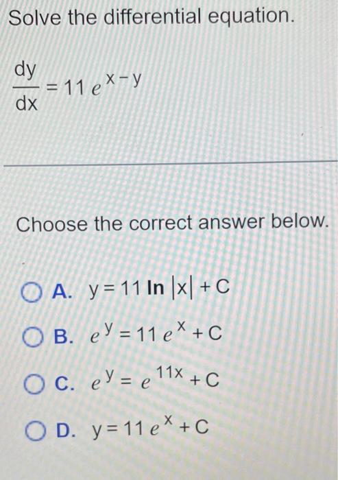 Solved Solve the differential equation. dy 2√xy √xy dx = dx | Chegg.com