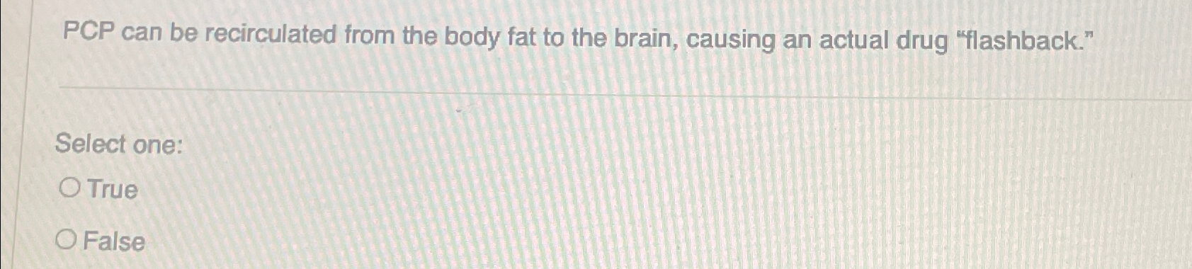 Solved PCP can be recirculated from the body fat to the | Chegg.com