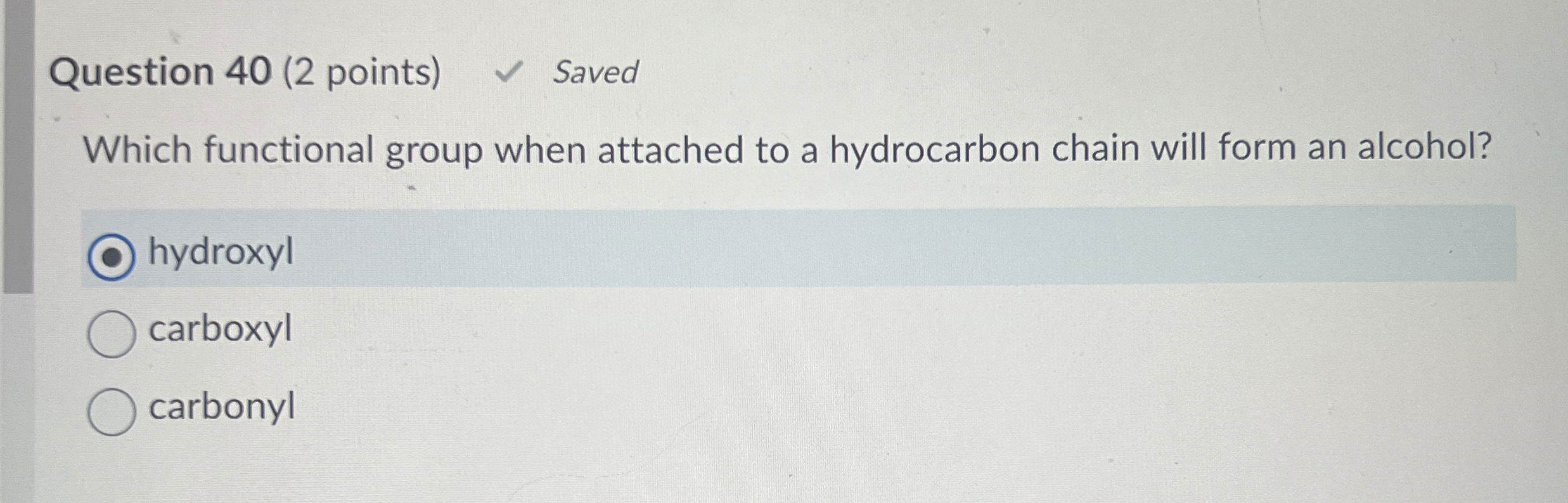 Solved Question 40 (2 points)SavedWhich functional group | Chegg.com Solved Question 40 (2 points)SavedWhich functional group | Chegg.com