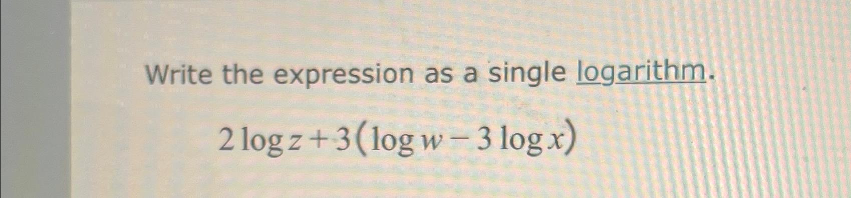 Solved Write the expression as a single | Chegg.com