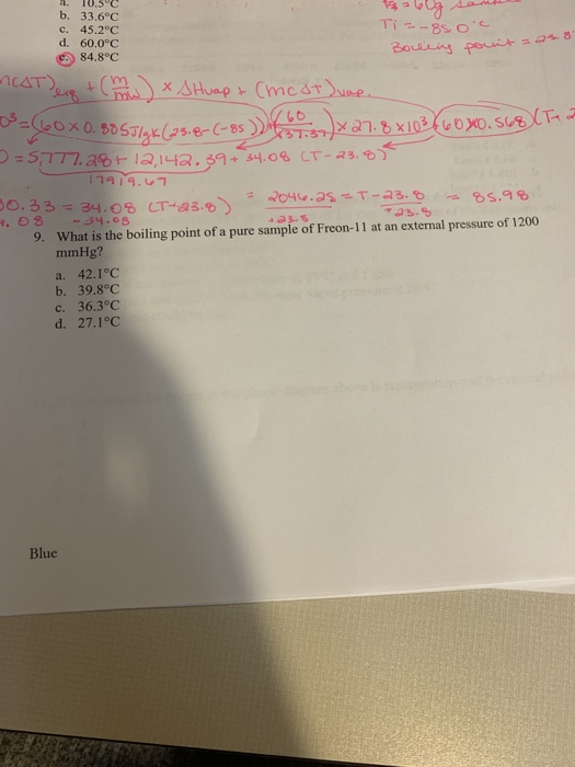 Solved Use the following set of information for freon-11, | Chegg.com