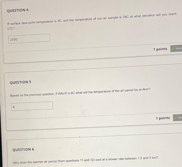 Solved QUESTION 4 If surface dew-point temperature is 8C and | Chegg.com