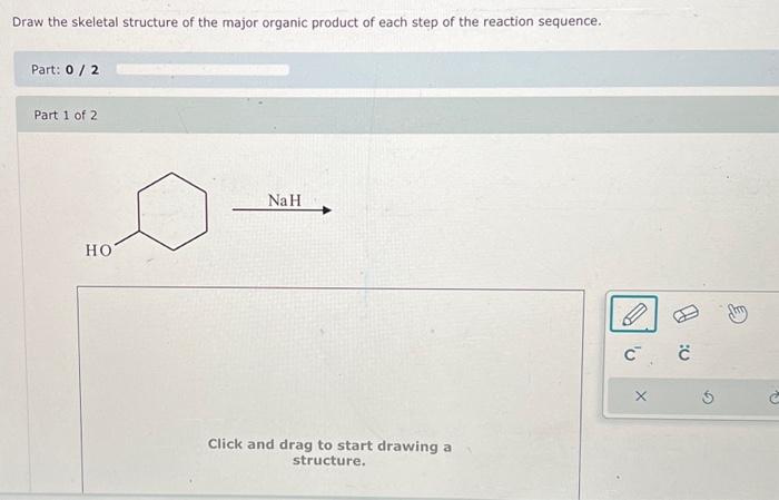 Solved Draw the skeletal structure of the major organic | Chegg.com