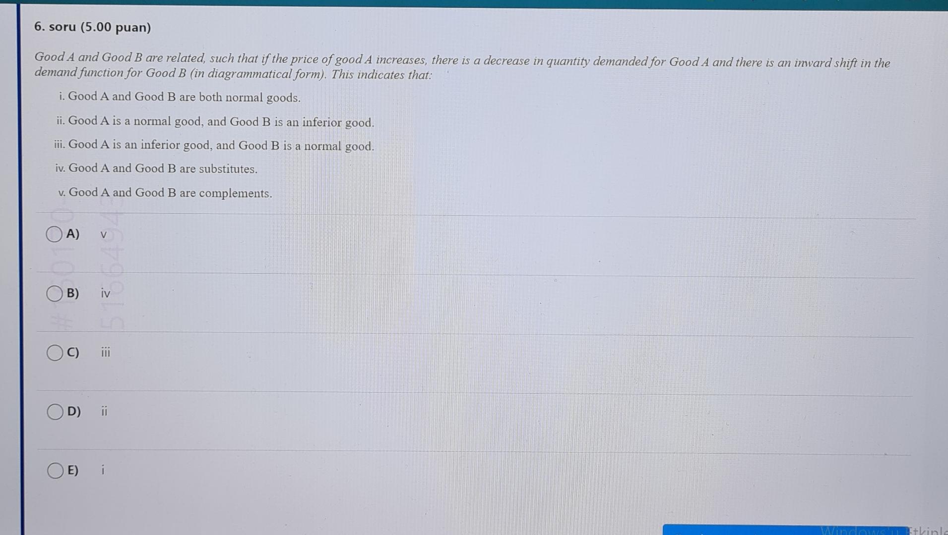 Solved Good A and Good B are related, such that if the price | Chegg.com