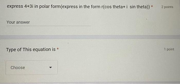 Solved express 4+3i in polar form (express in the form r(cos | Chegg.com