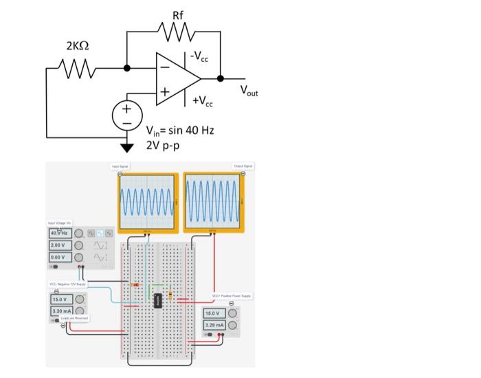 Solved (5 points) Experiment 2: Non-Inverting Op Amp with AC | Chegg.com