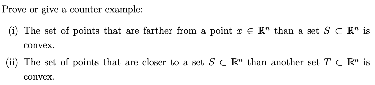 Solved Prove or give a counter example:(i) ﻿The set of | Chegg.com