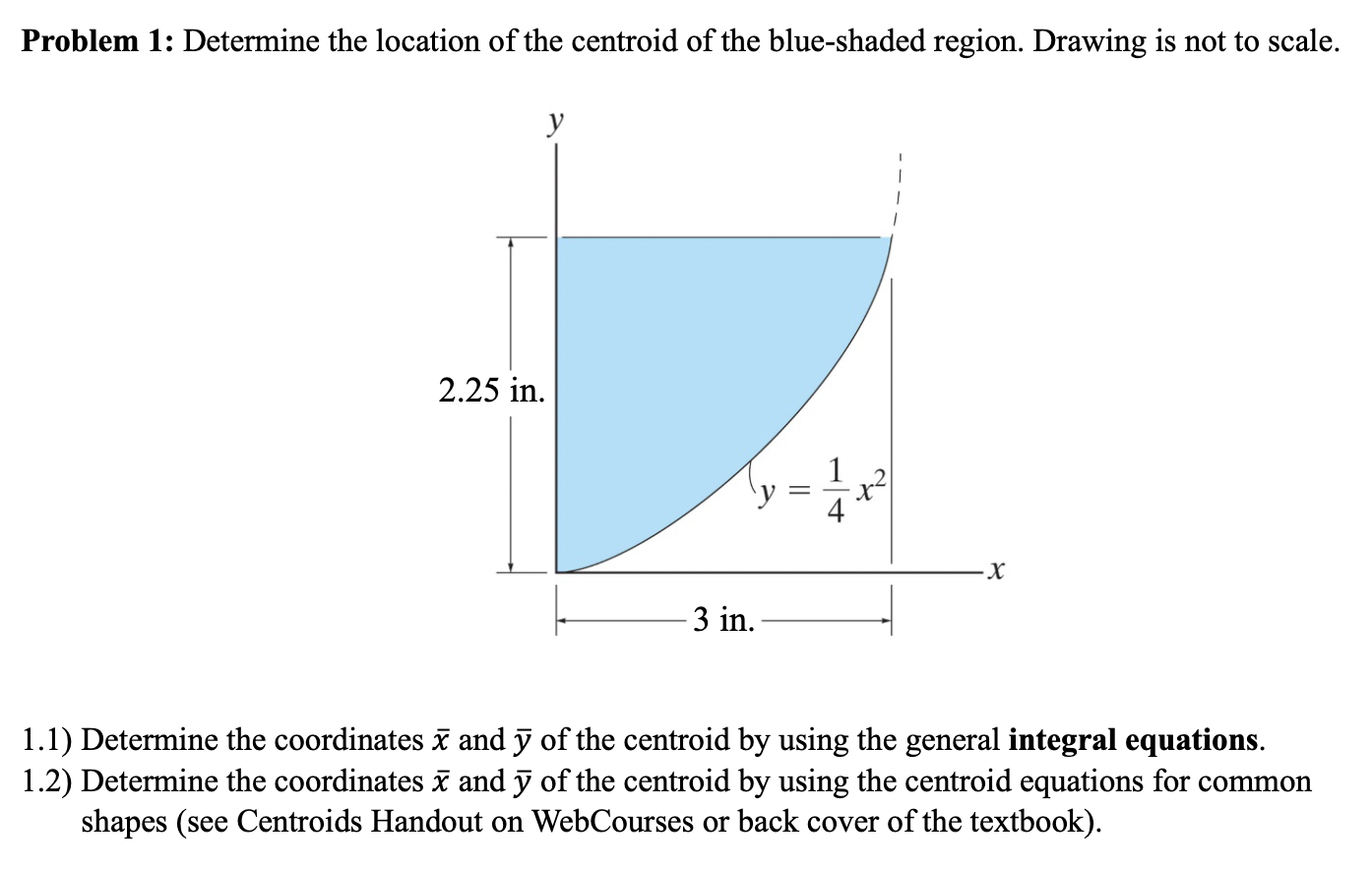 Solved Problem 1: Determine the location of the centroid of | Chegg.com