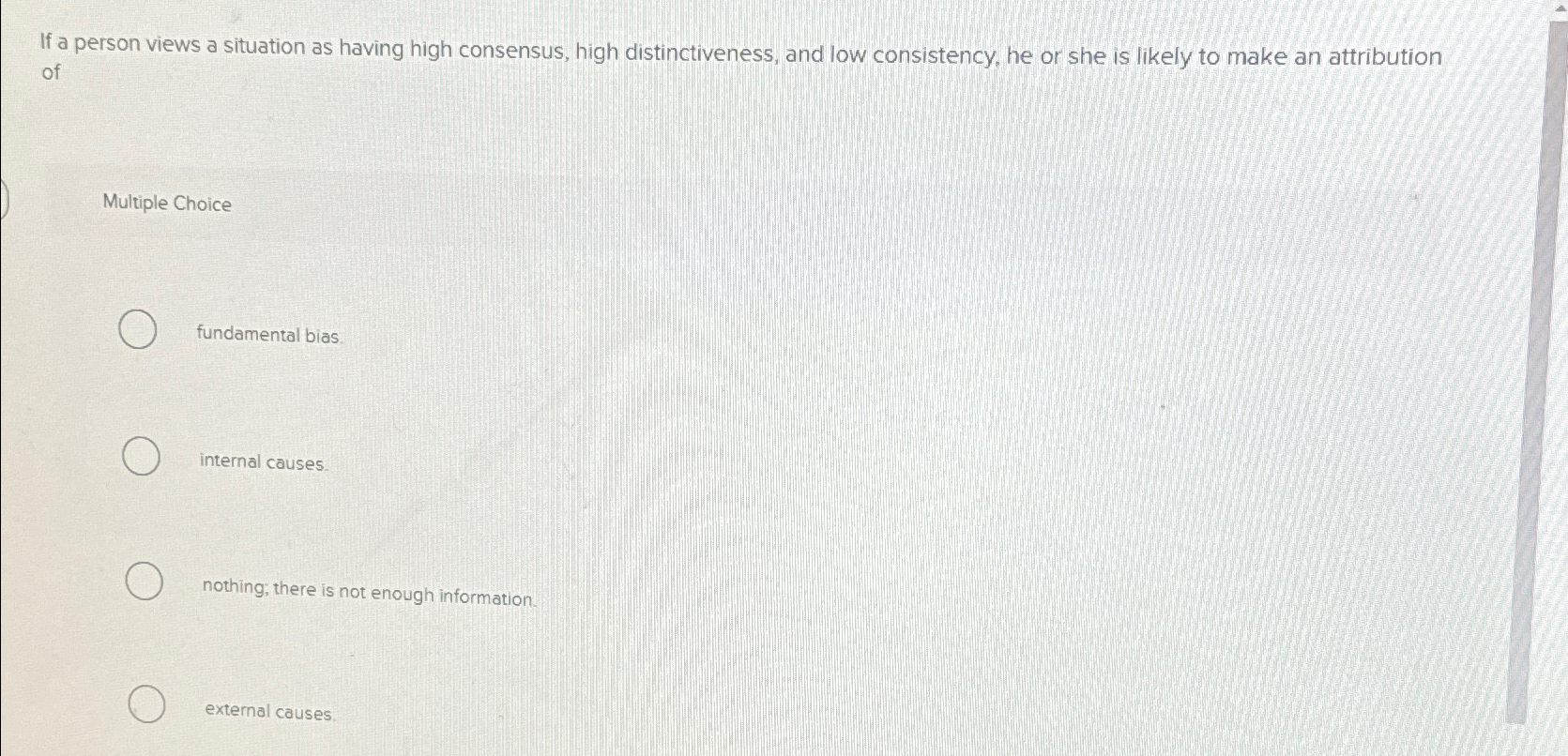 Solved If a person views a situation as having high | Chegg.com