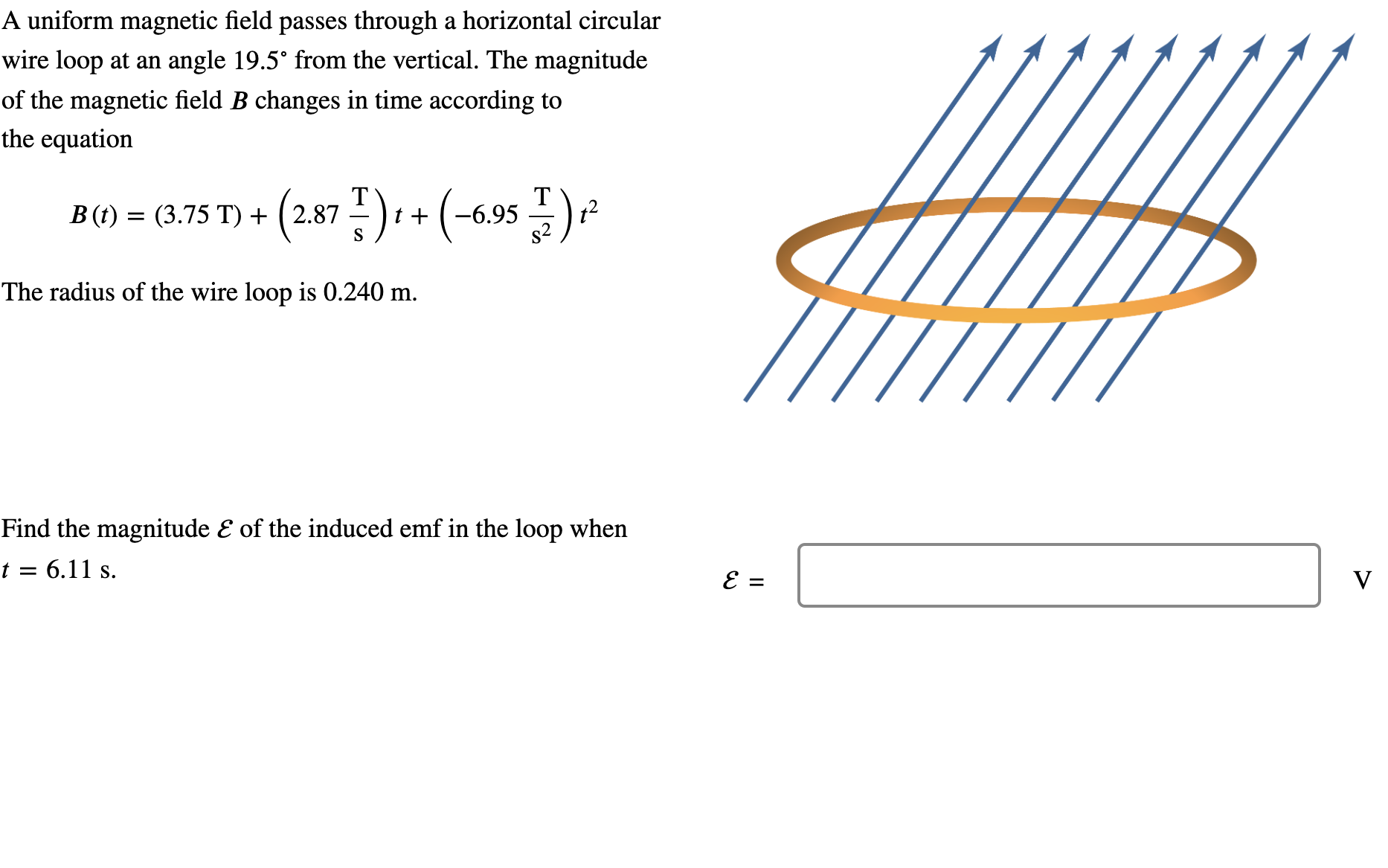 Solved A uniform magnetic field passes through a horizontal | Chegg.com