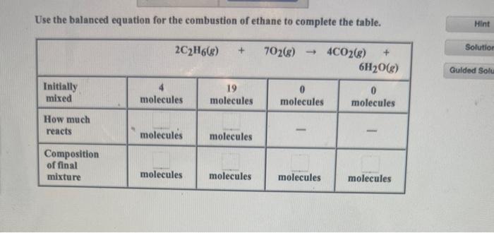 Solved Use the balanced equation for the combustion of | Chegg.com