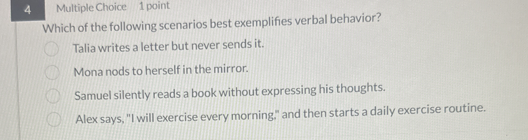 High Quality SOLUTION 4Multiple Choice1 ﻿pointWhich of the following | Chegg.com