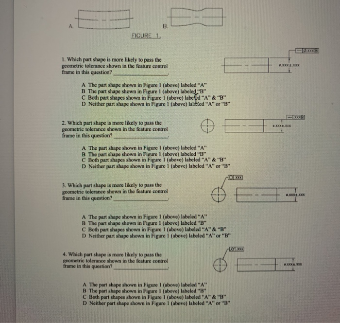 Solved FIGURE 1 1. Which part shape is more likely to pass | Chegg.com