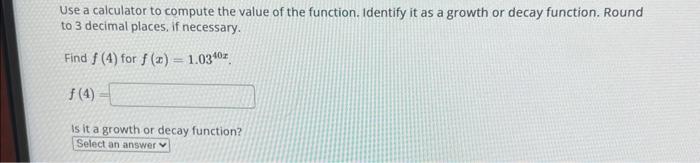 Solved Use a calculator to compute the value of the | Chegg.com