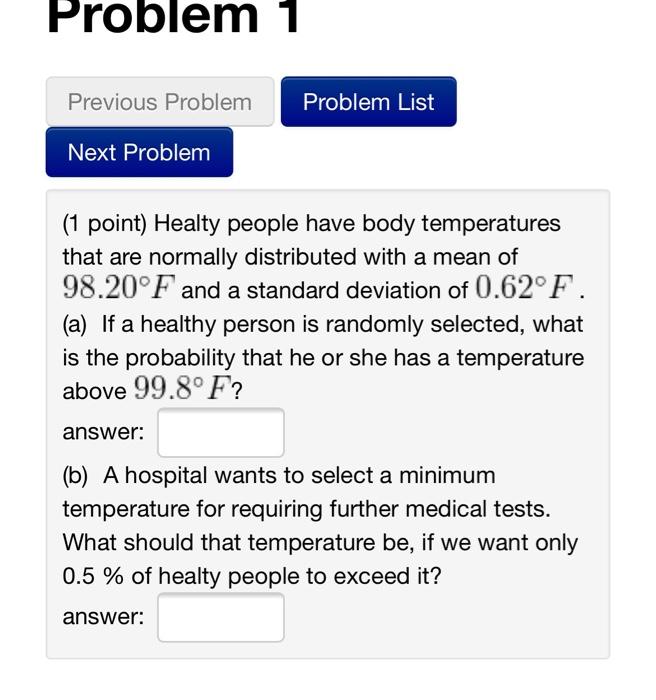 Solved Problem 1 Previous Problem Problem List Next Problem | Chegg.com