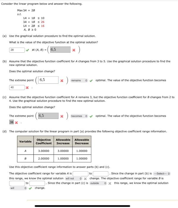 Solved Consider the linear program below and answer the | Chegg.com
