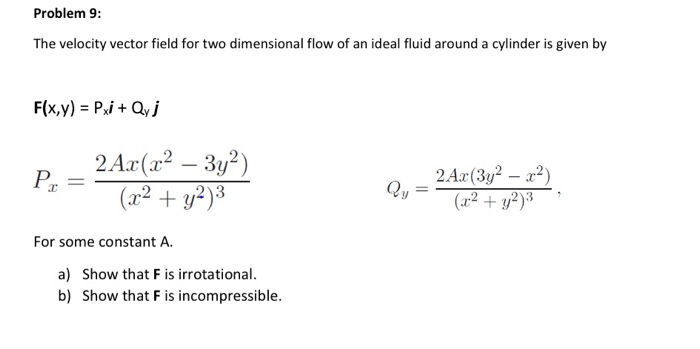 Solved Problem 9: The velocity vector field for two | Chegg.com